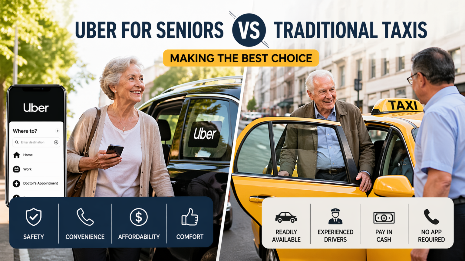 Uber for Seniors vs Traditional Taxis: Which Is Better?
